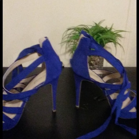 Shoes | Blue Rap Around High Heels | Poshmark